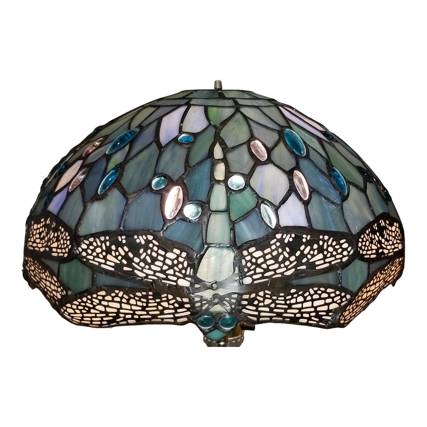 Vintage Tiffany Style Dragonfly Lamp Shade | Chairish