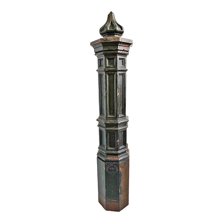Antique Cast Iron Street Post | Chairish