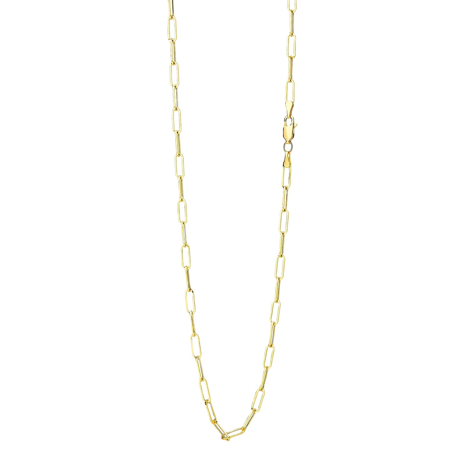 Syna 18 Karat Yellow Gold Paper Clip Link Chain | Chairish