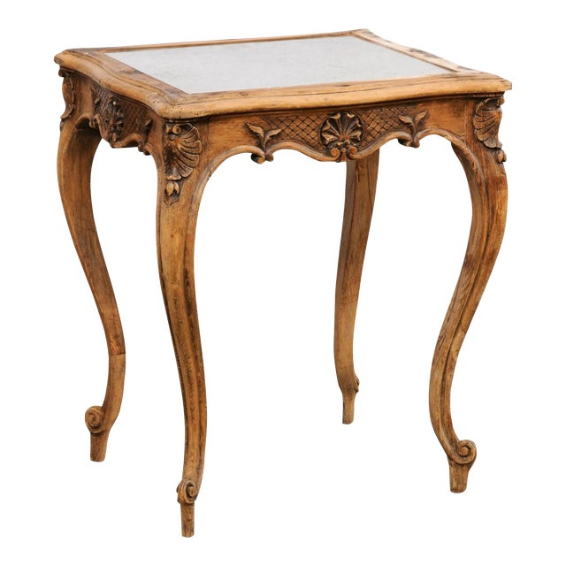 19th Century Petite French Mirror Top Table | Chairish