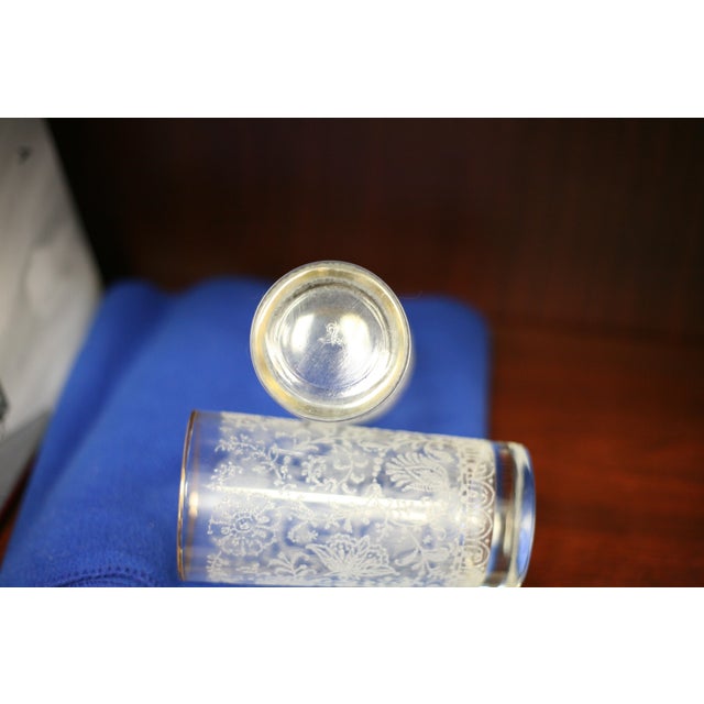 Vintage Libby Floral Embossed Frosted Etched Glasses Tumblers - a Pair ...