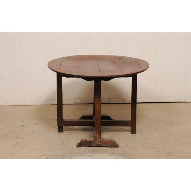 Early 20th Century Antique French Vintner's Table, Oval-Shaped | Chairish