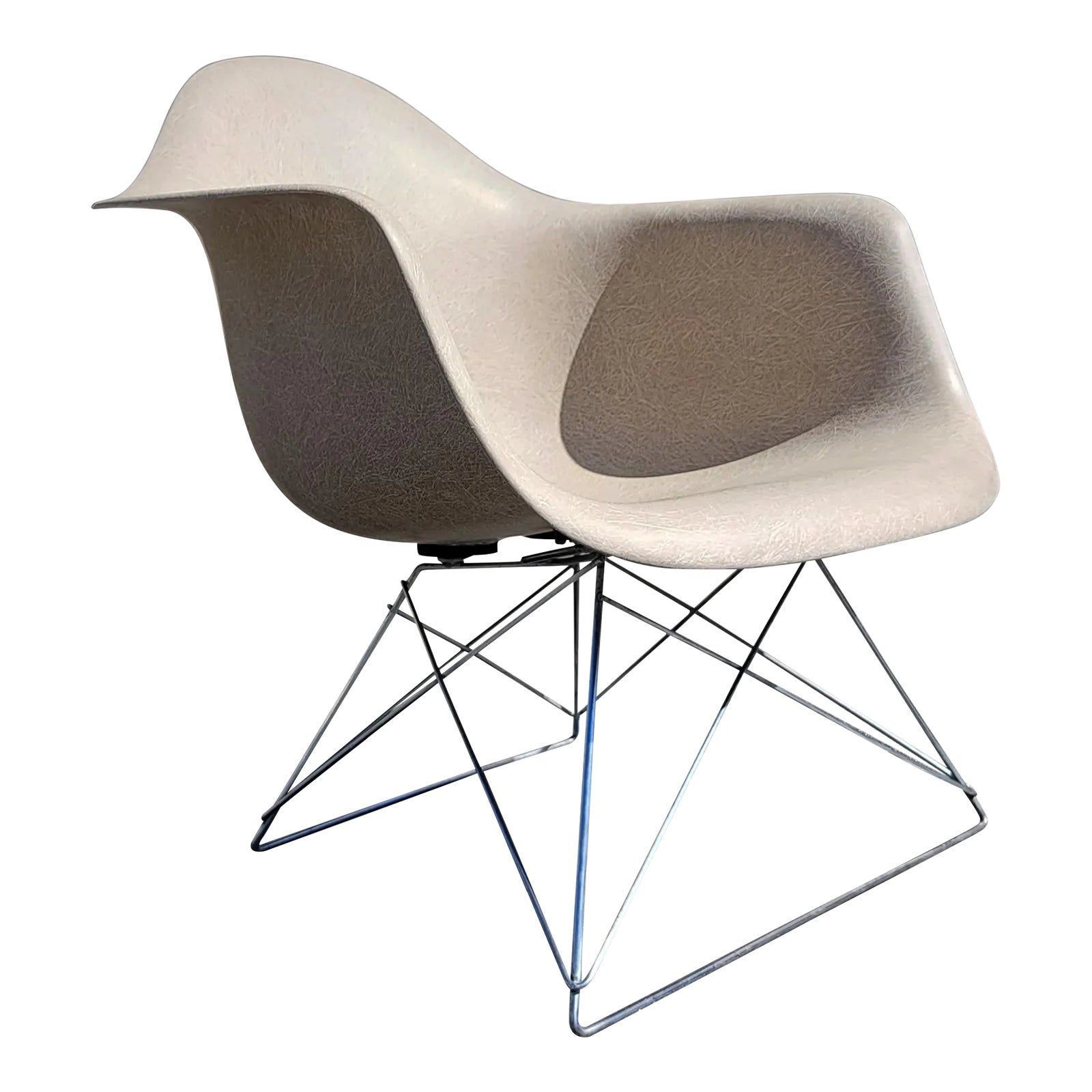 Mid-Century Modern Eames Lar Cats Cradle Armshell Lounge Chair | Chairish