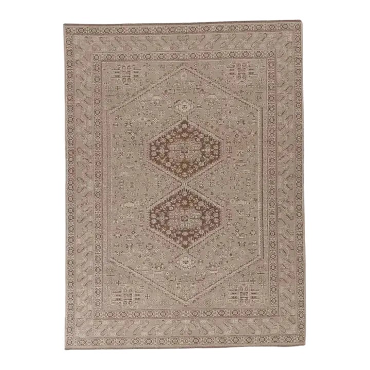 Rug & Kilim’s Modern Classics Rug in Beige-Brown With Medallions and ...