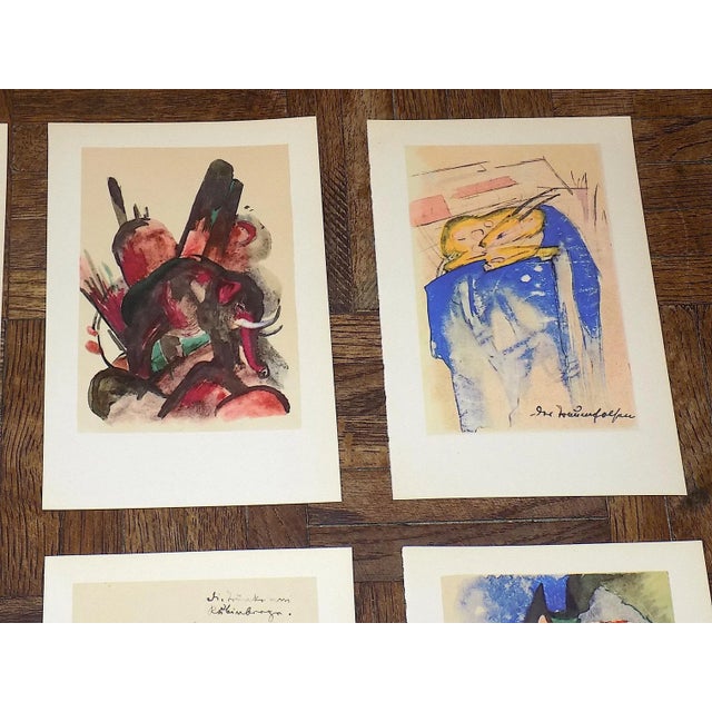 Vintage German Expressionist Abstract Animals by Franz Marc - Set of 16 ...