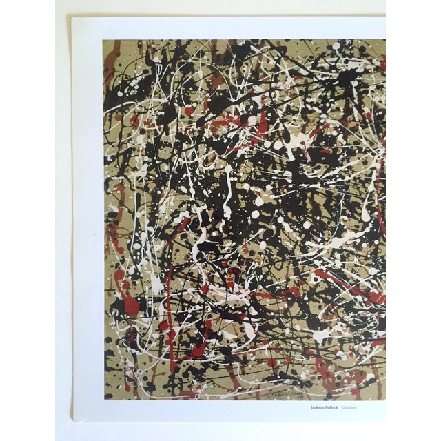 Jackson Pollock Foundation Abstract Expressionist Collector's Lithograph Print " Untitled Drip ...
