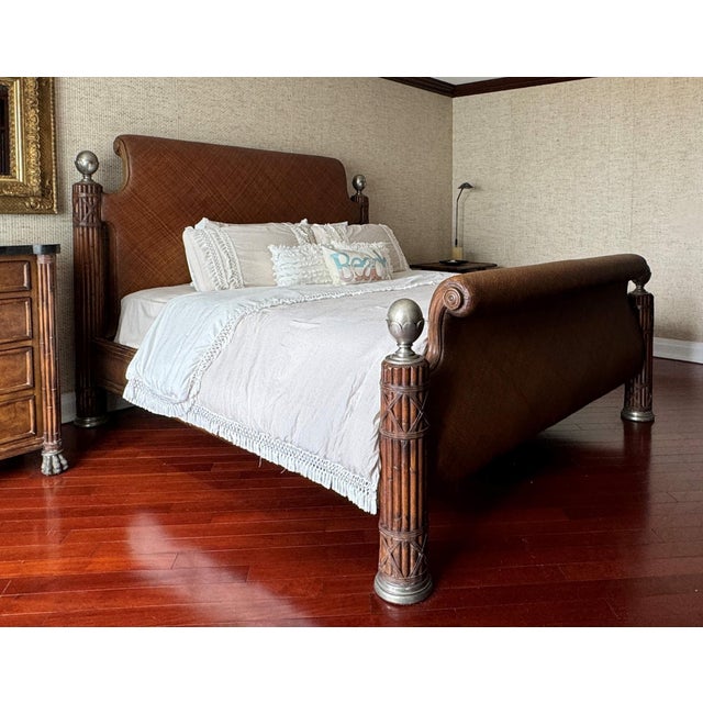 Thomasville Ernest Hemingway King Size Kilimanjaro Bedframe | Chairish