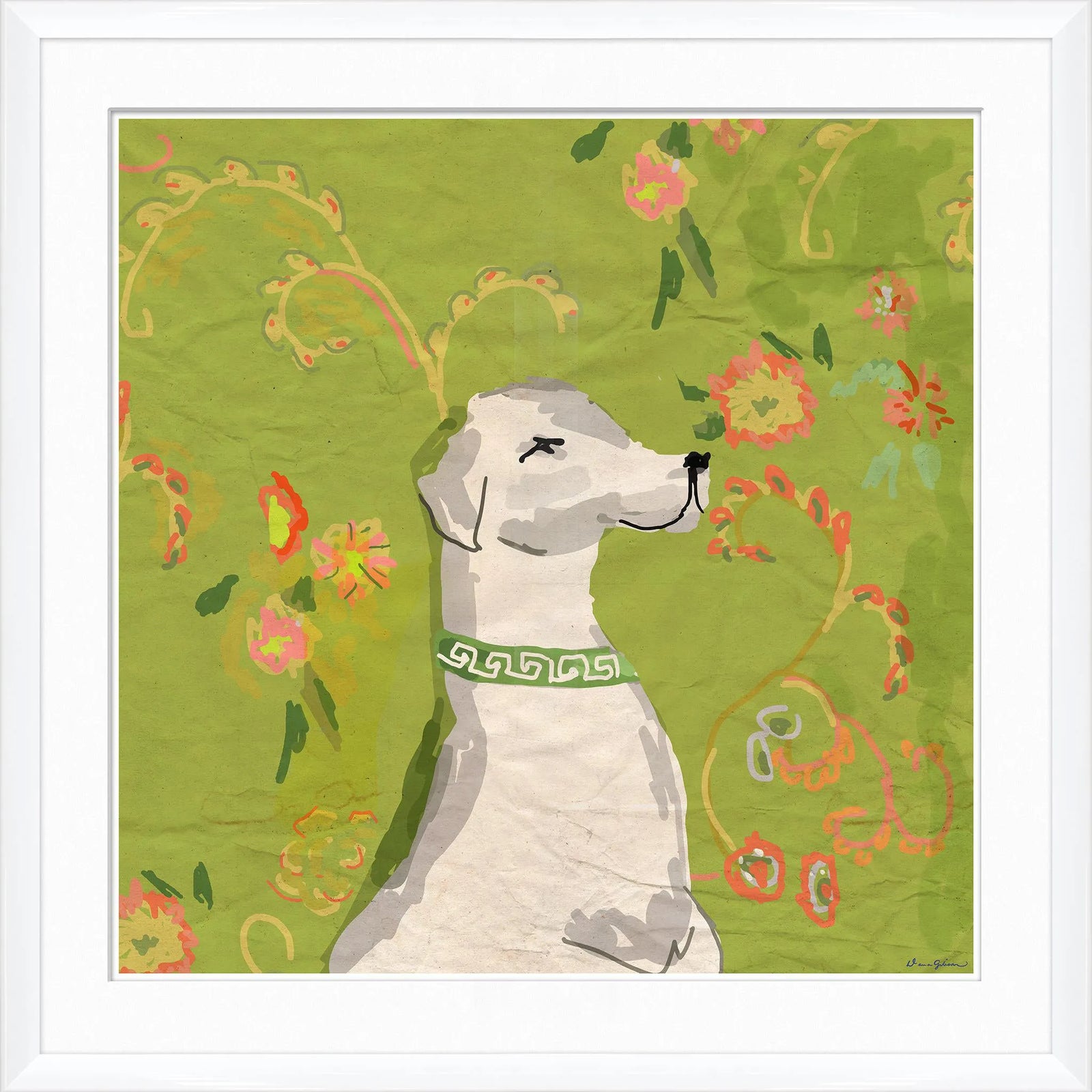 Ada, Green By Dana Gibson, Framed Art Print | Chairish