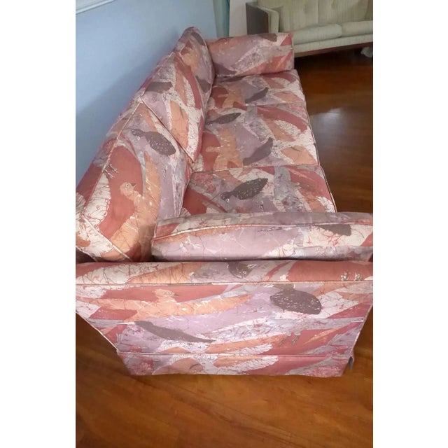 1960s Bernhardt Flair Fall Fowl Sofa Vintage Batik Birds Couch | Chairish