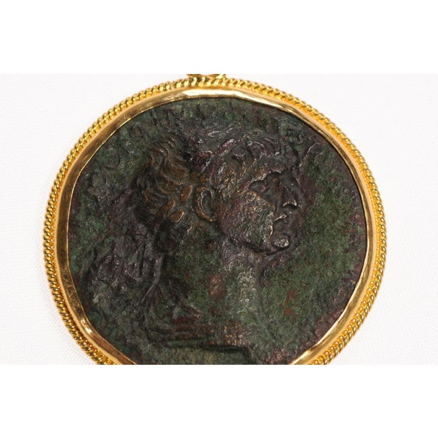 Roman Bronze Trajan Coin Pendant | Chairish