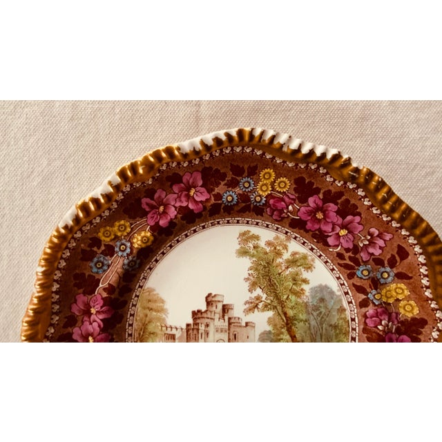 Rare Victorian Copeland Spode Hand-Painted Warwick Castle Cabinet Plate ...