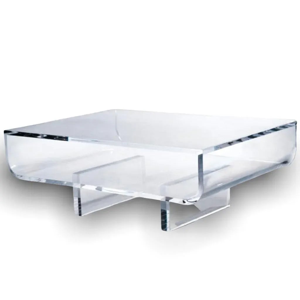 Acrylic Box Clear Coffee Table | Chairish
