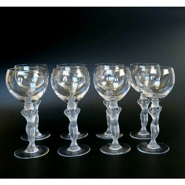 1960s Bayel Bacchante French Crystal Claret Wine Glasses- Set of 8 ...