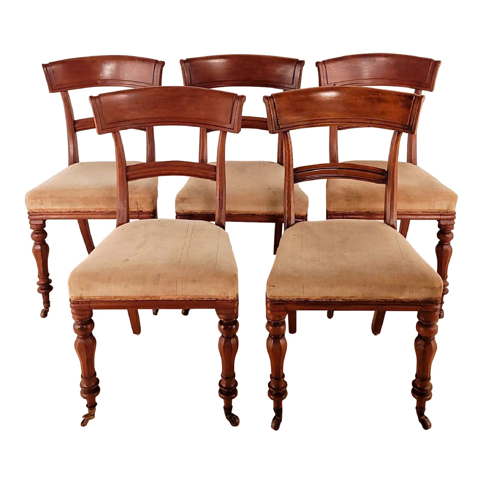 Set of Five English Regency Side Chairs, Circa 1820 | Chairish