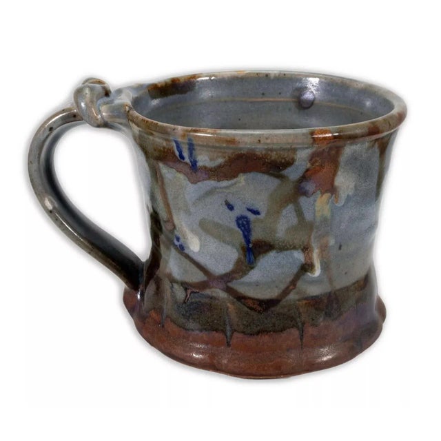 John Glick Ceramic Stoneware Mug IX Stamped Plum Tree Pottery | Chairish