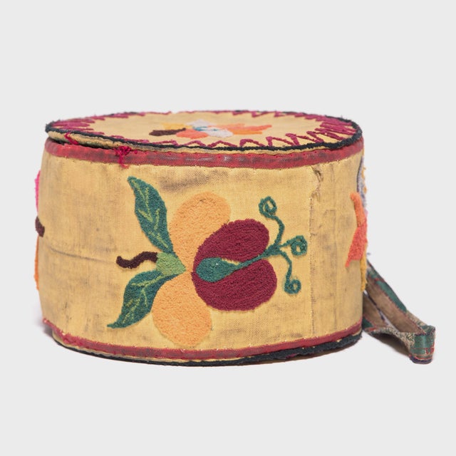 Mid 19th Century Tibetan Damaru on Stand | Chairish