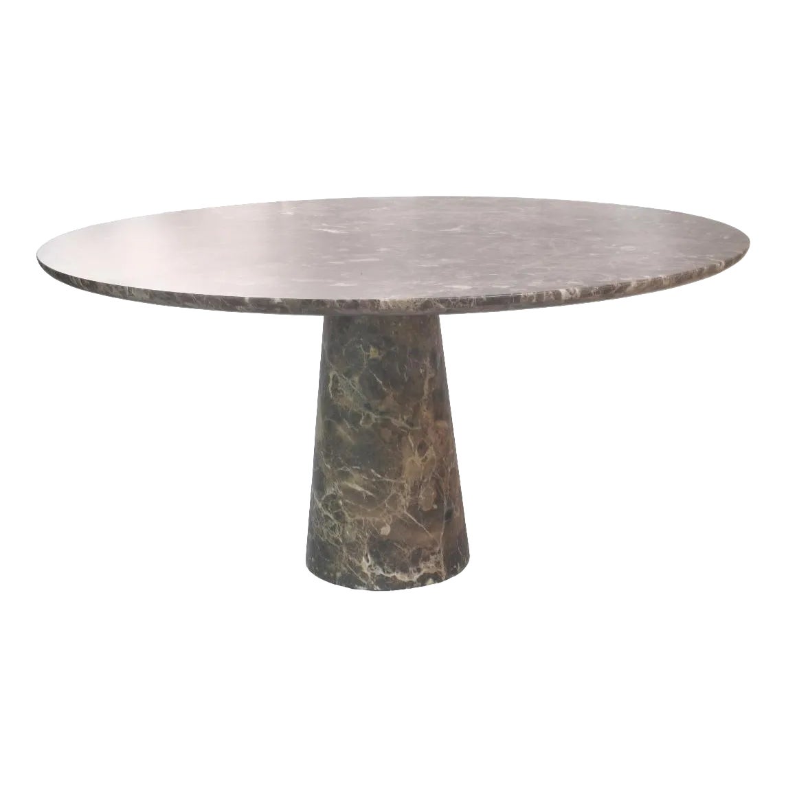 Restoration Hardware Cellini Italian Travertine Round Dining Table | Chairish