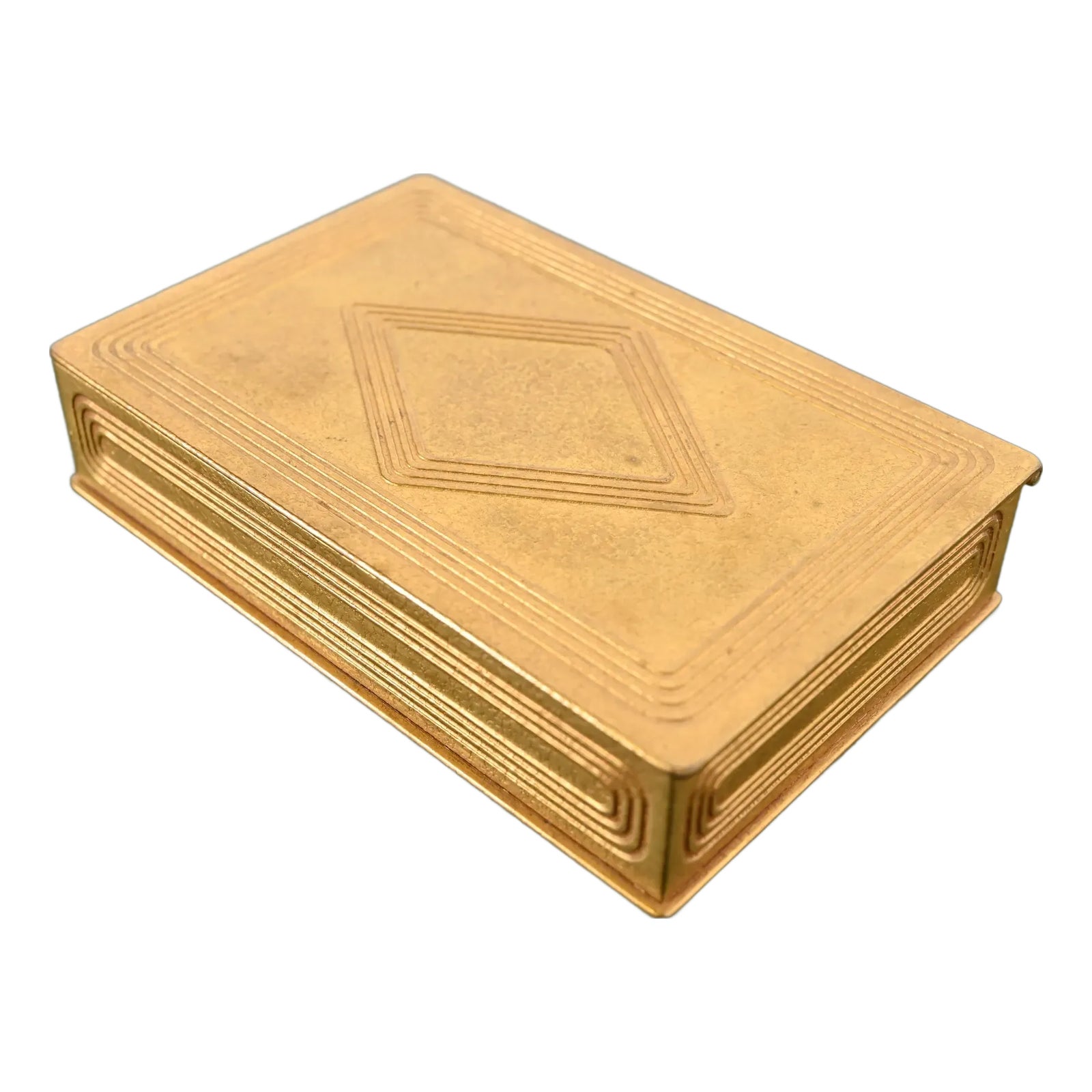 Tiffany Studios New York Graduate Pattern Bronze Doré Box | Chairish