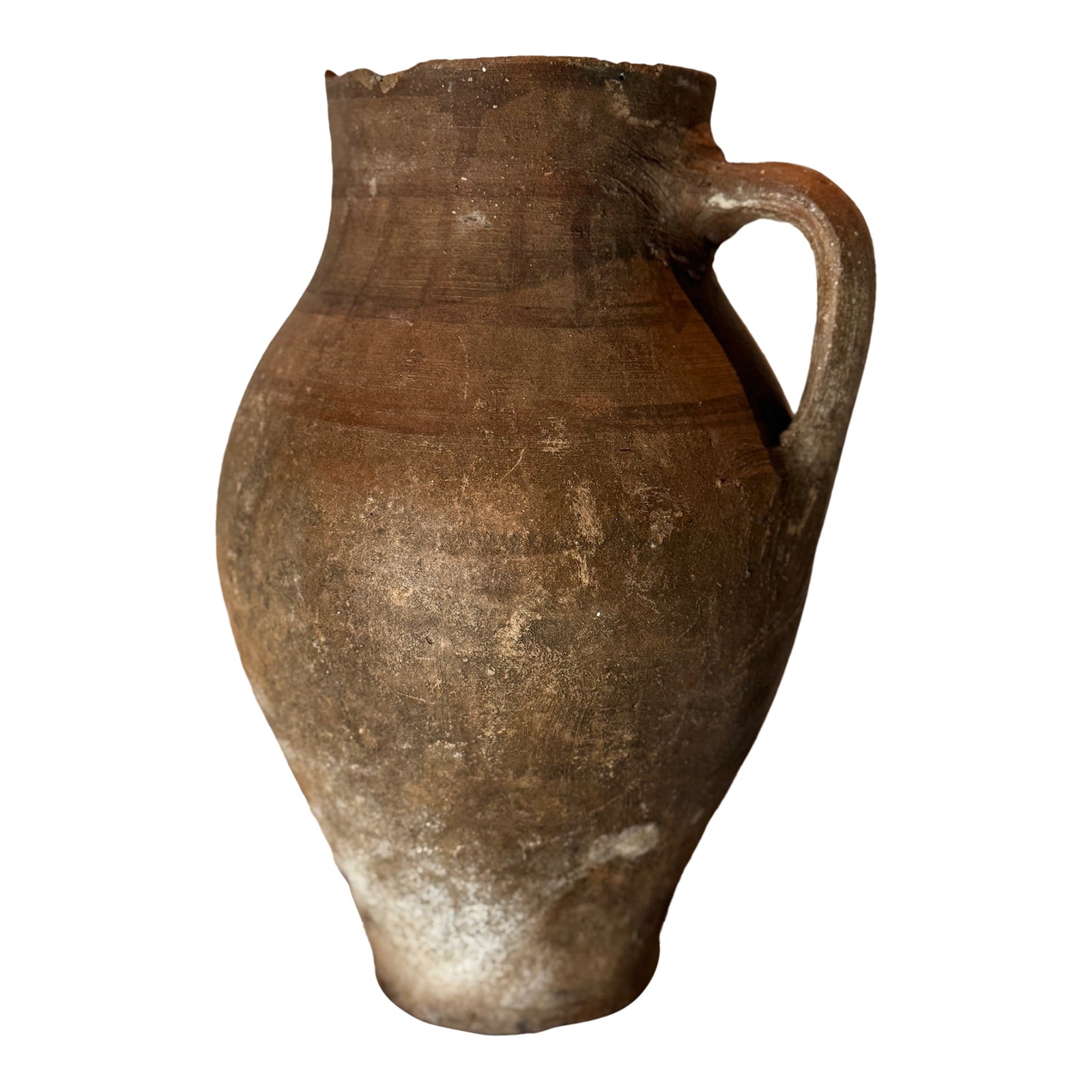Antique Handcrafted Terracotta Water Jug – Rustic Earthenware Pot ...