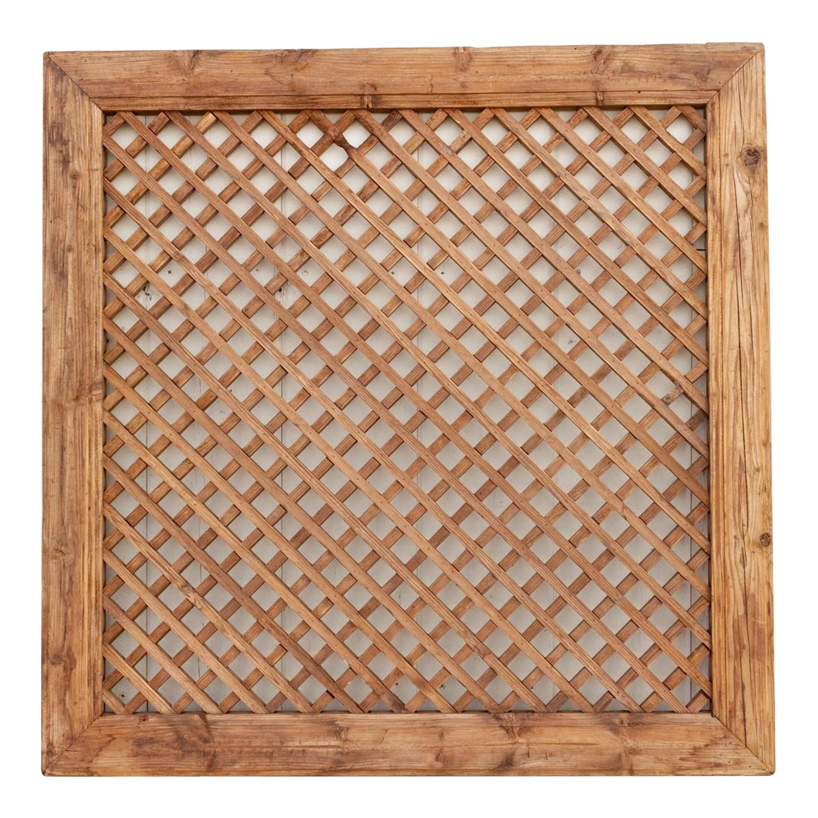 Large Farmhouse Antique Lattice Window | Chairish