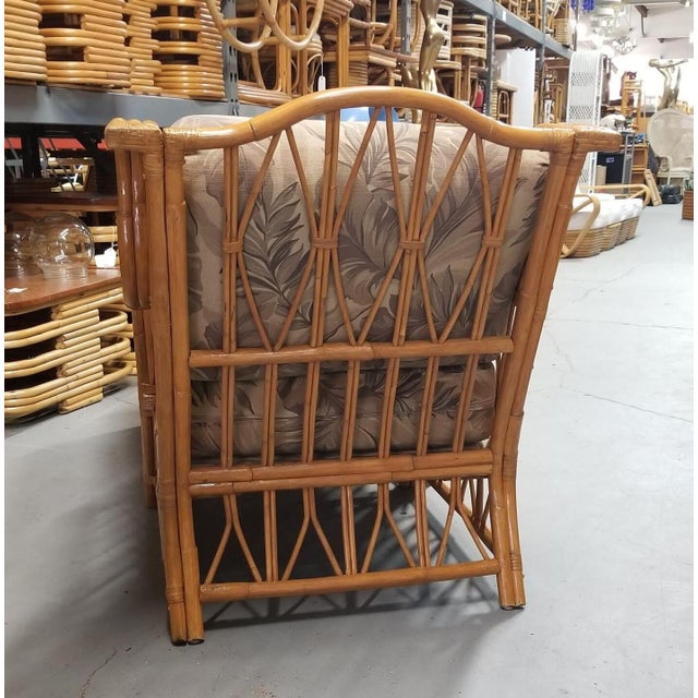 1950s Restored Rattan Three-Strand Arms Chaise Lounge With Reed Rattan ...