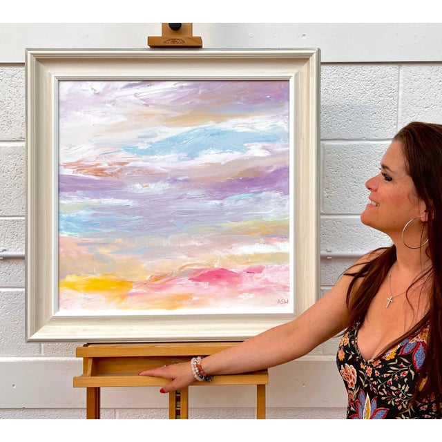 Angela Wakefield, Serene Abstract Impressionist Seascape Landscape by ...