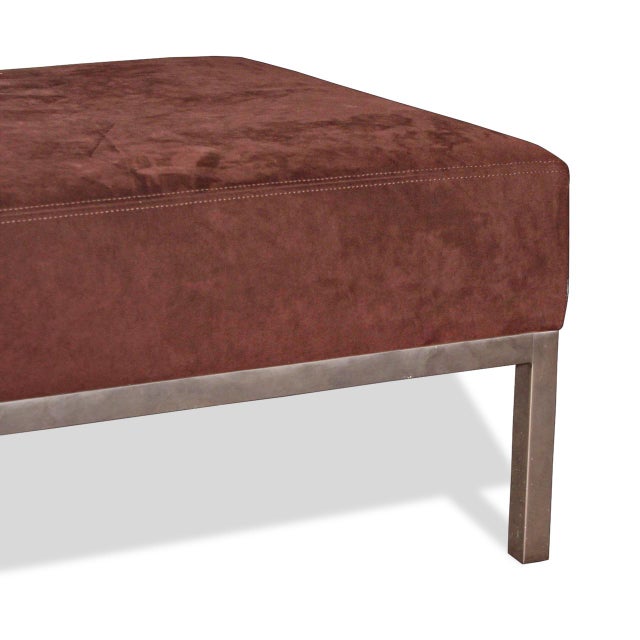 2000s Modern Daybed Sofa With Belgian Linen and Suede Upholstery | Chairish