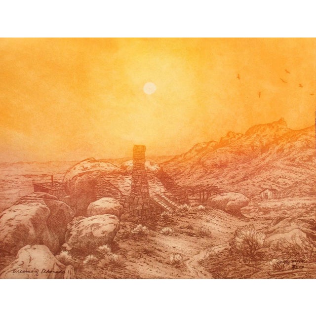 1980 "Dreams of Eldorado I" Roy Purcell Signed Numbered Art Etching ...