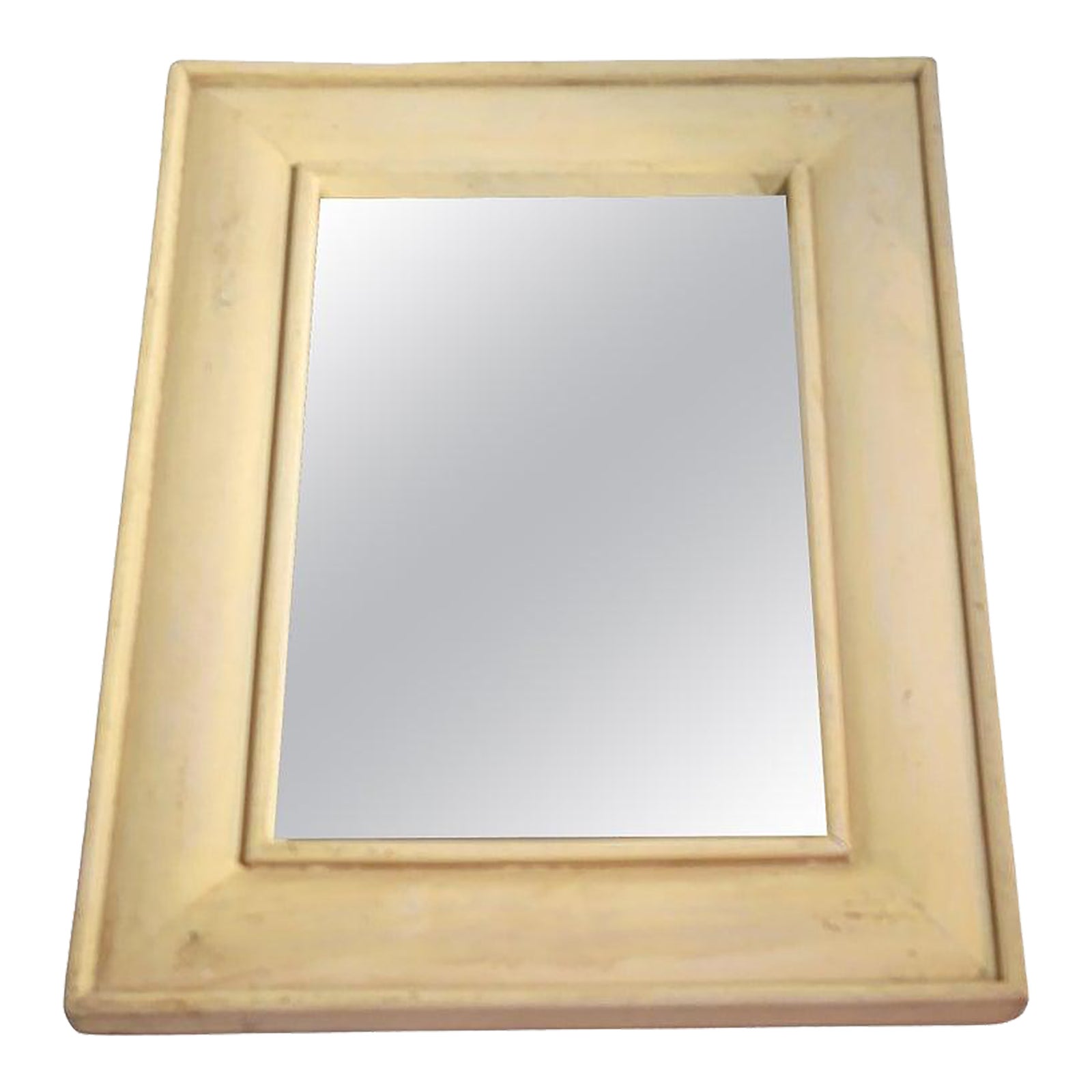 20Thc Original Cream Painted Mirror | Chairish