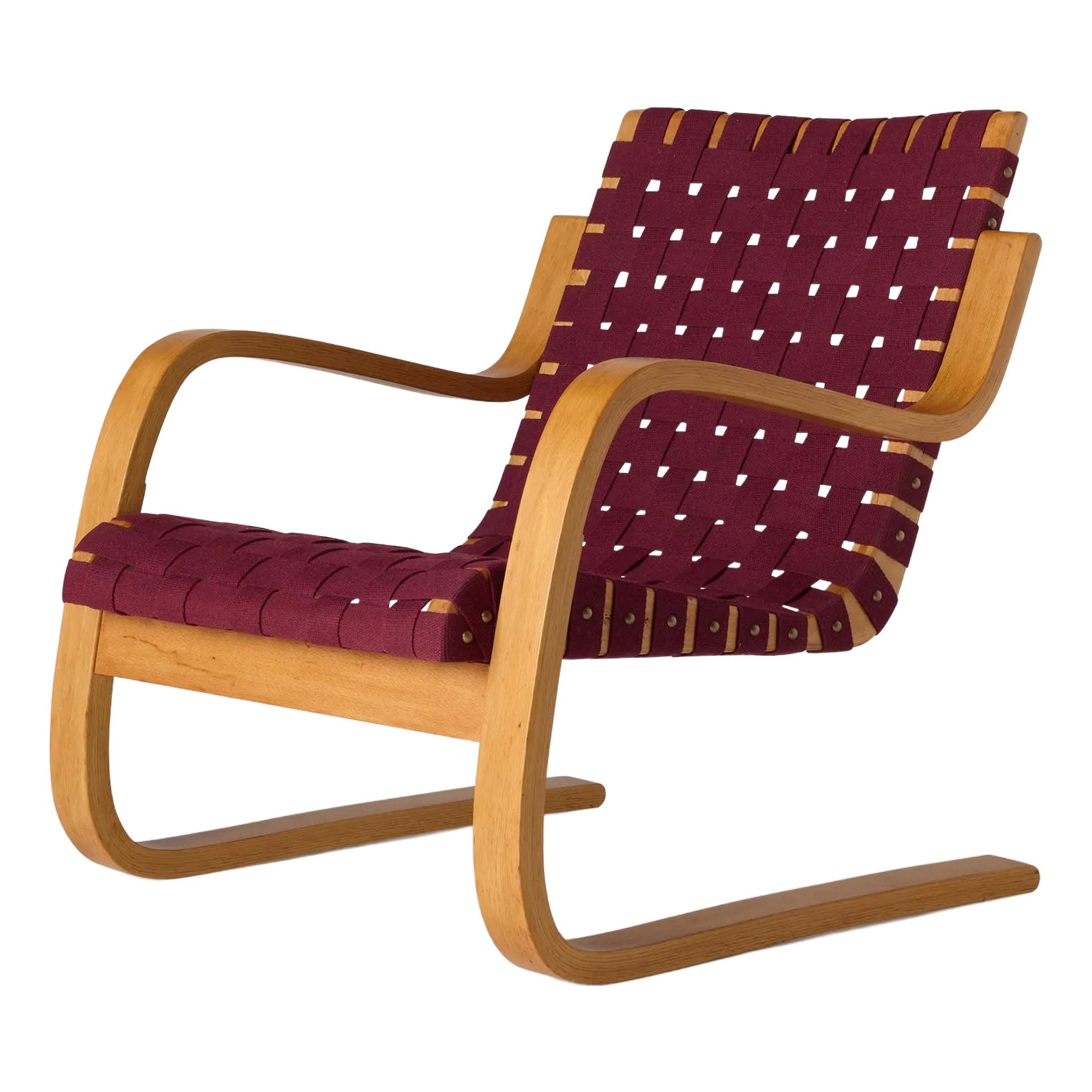 1940s Webbed Lounge Chair by Alvar Aalto | Chairish