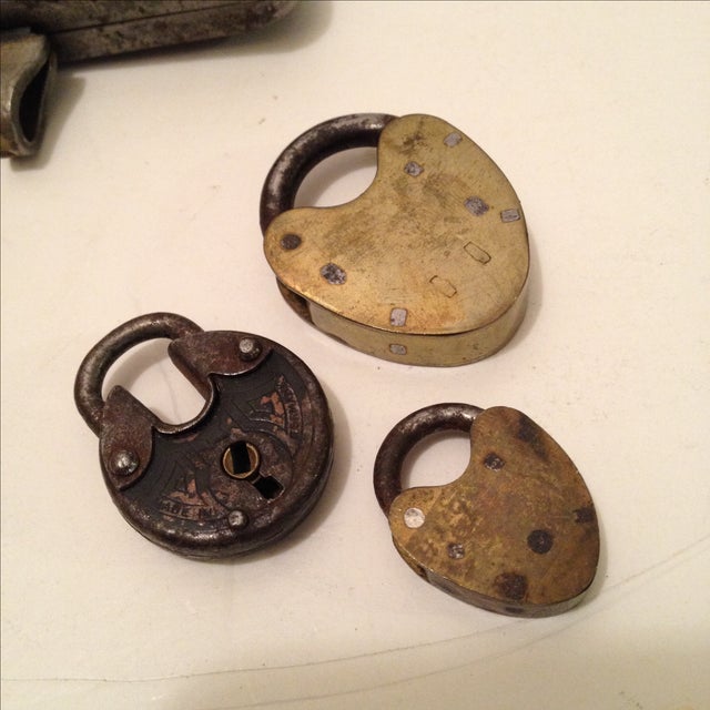 Assorted Antique Locks - Set of 5 | Chairish