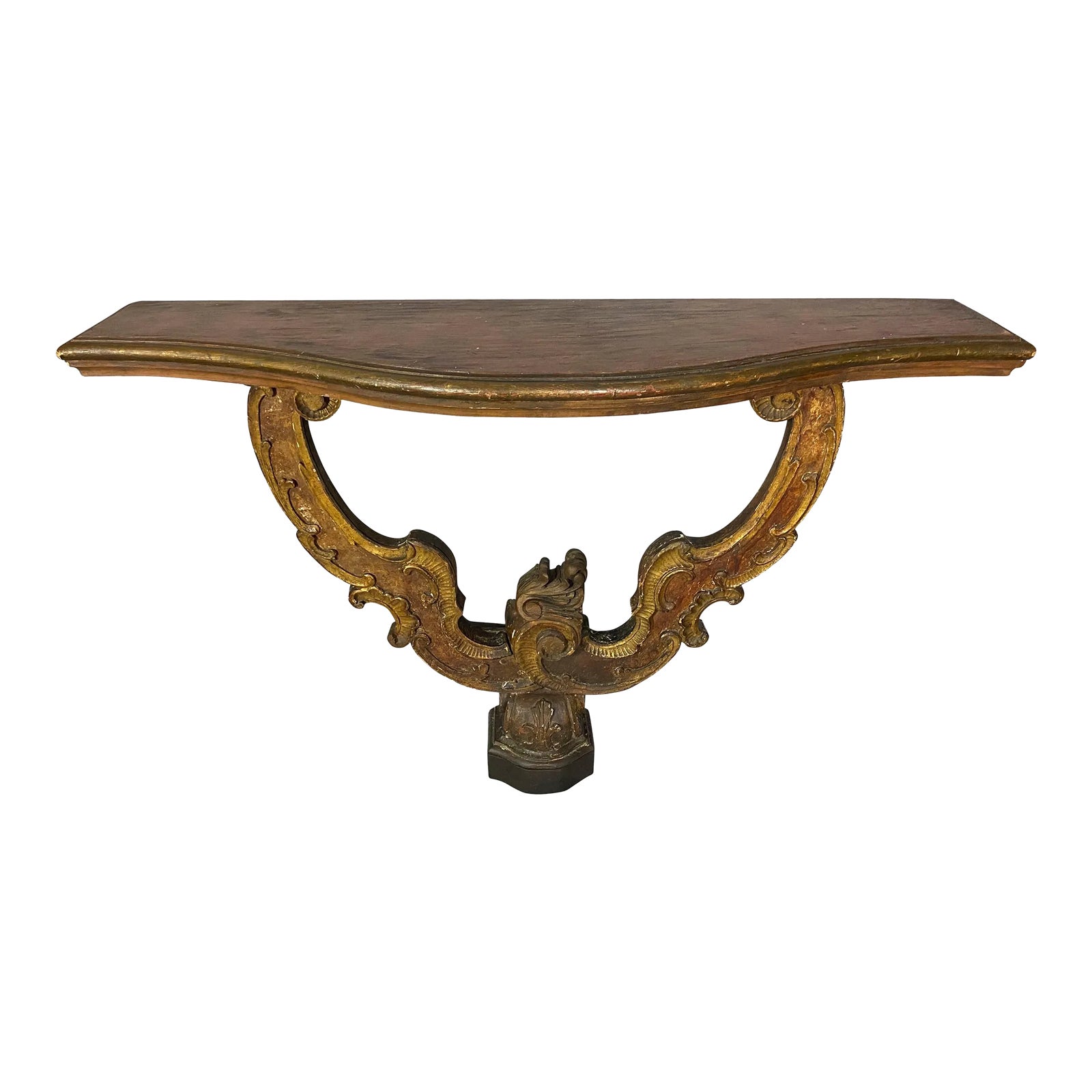 Italian Rococo Style Painted Console Table | Chairish