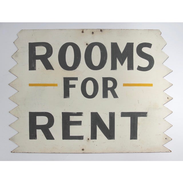 Vintage Rooms for Rent Sign | Chairish