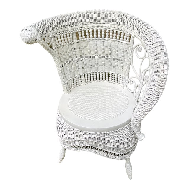 Victorian Wicker Portrait Chair C1860 Photographers Studio Stick & Ball ...