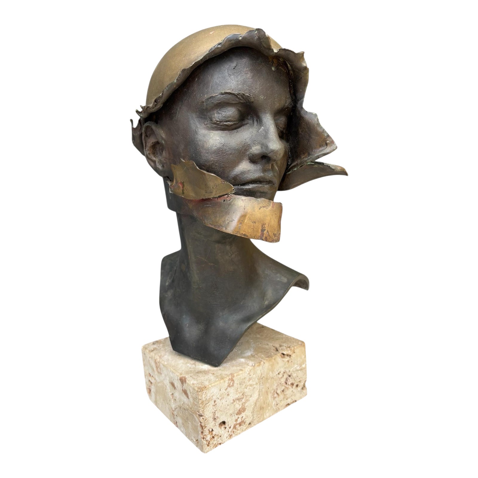 William Ludwig Untitled Bust Man With Closed Eyes 1979 | Chairish