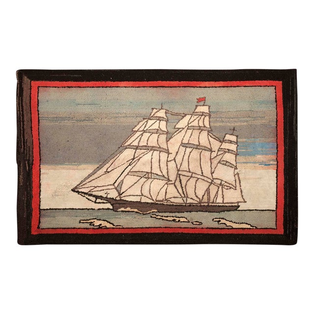 1930s American Hooked Rug | Chairish