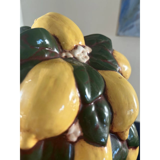 Vintage Italian Ceramic Lemon Tree With Flowers | Chairish