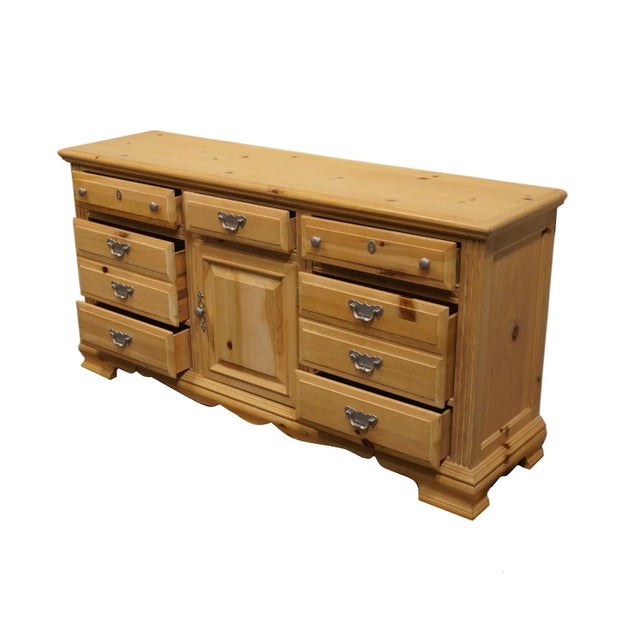 Vaughan of Virginia Solid Knotty Pine Rustic Americana 67 Triple Door Dresser 770 03 Natural Finish Chairish