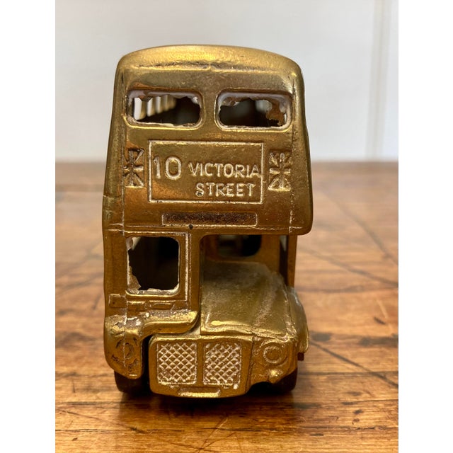 English Brass Double Decker Bus | Chairish