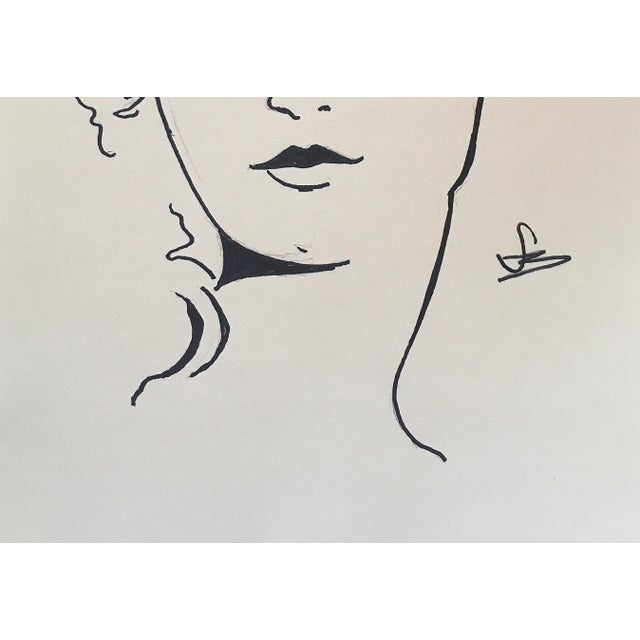 “Lady With Flowing Hair” Contemporary Gestalt Style Drawing by Sarah ...