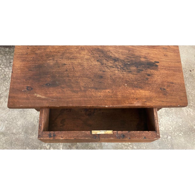 Antique Wood Single Drawer Side Table | Chairish