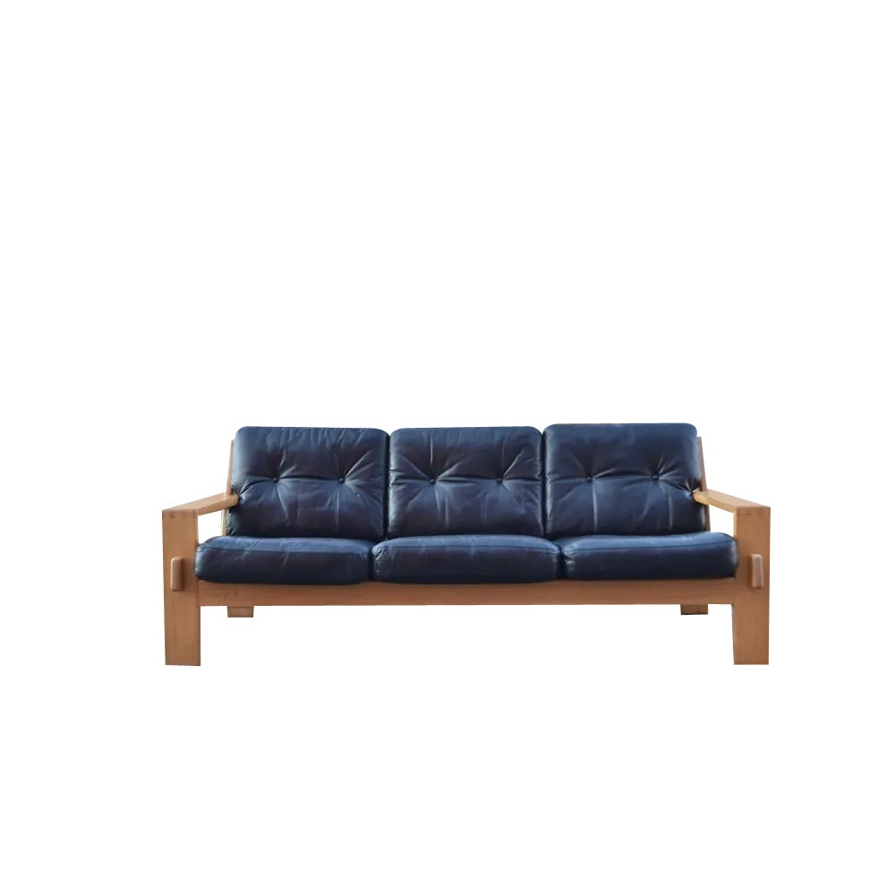 Vintage Leather Bonanza Sofa by Esko Pajamies for Asko | Chairish