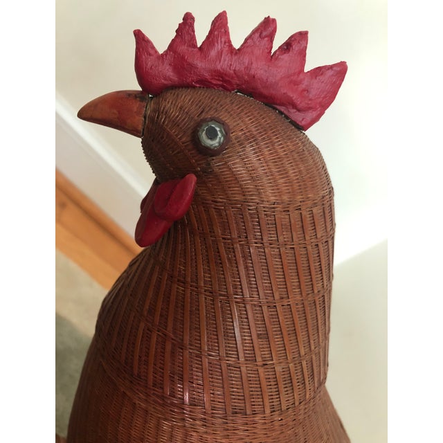 Chinese Wicker Chicken Container, Mid-Century. | Chairish