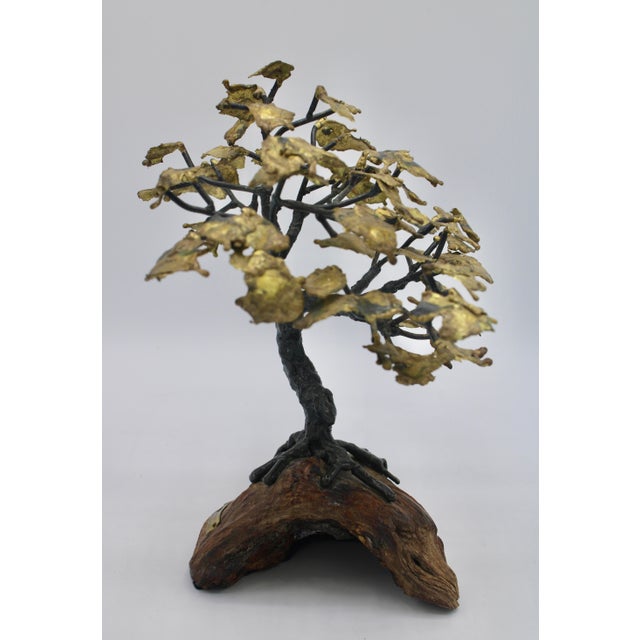 Mid Century Bronze Bonsai Tree | Chairish