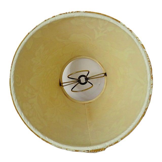 Set of 5 French Pierre Deux Clip-on Lamp Shades in Yellow / Gold | Chairish