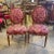 French Style Red Upholstered Dining Chair With Gold Details - Set of 2 ...