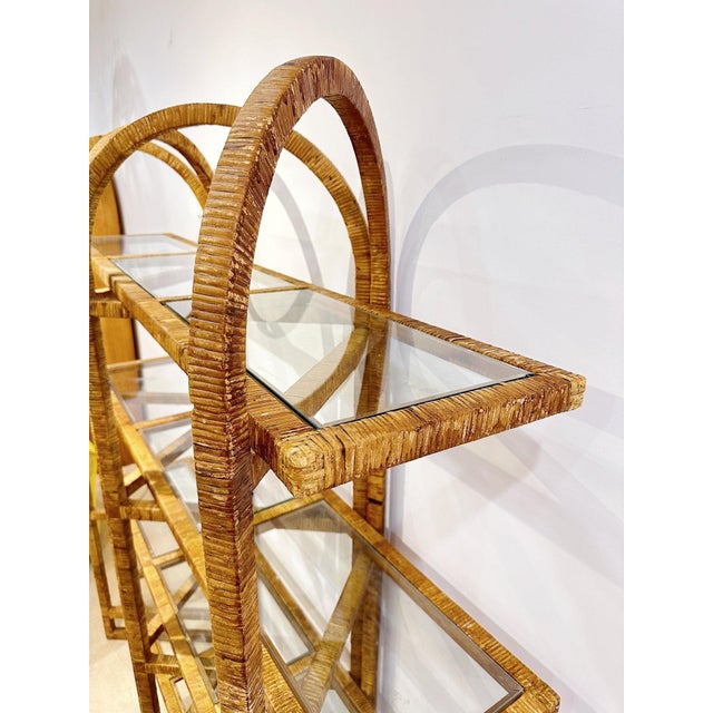 Rattan Wrapped Folding Shelf | Chairish