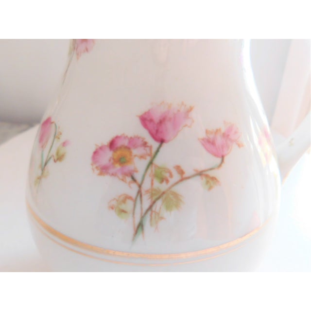 Antique White Porcelain Summery Floral Water/Drink/Flower Pitcher ...