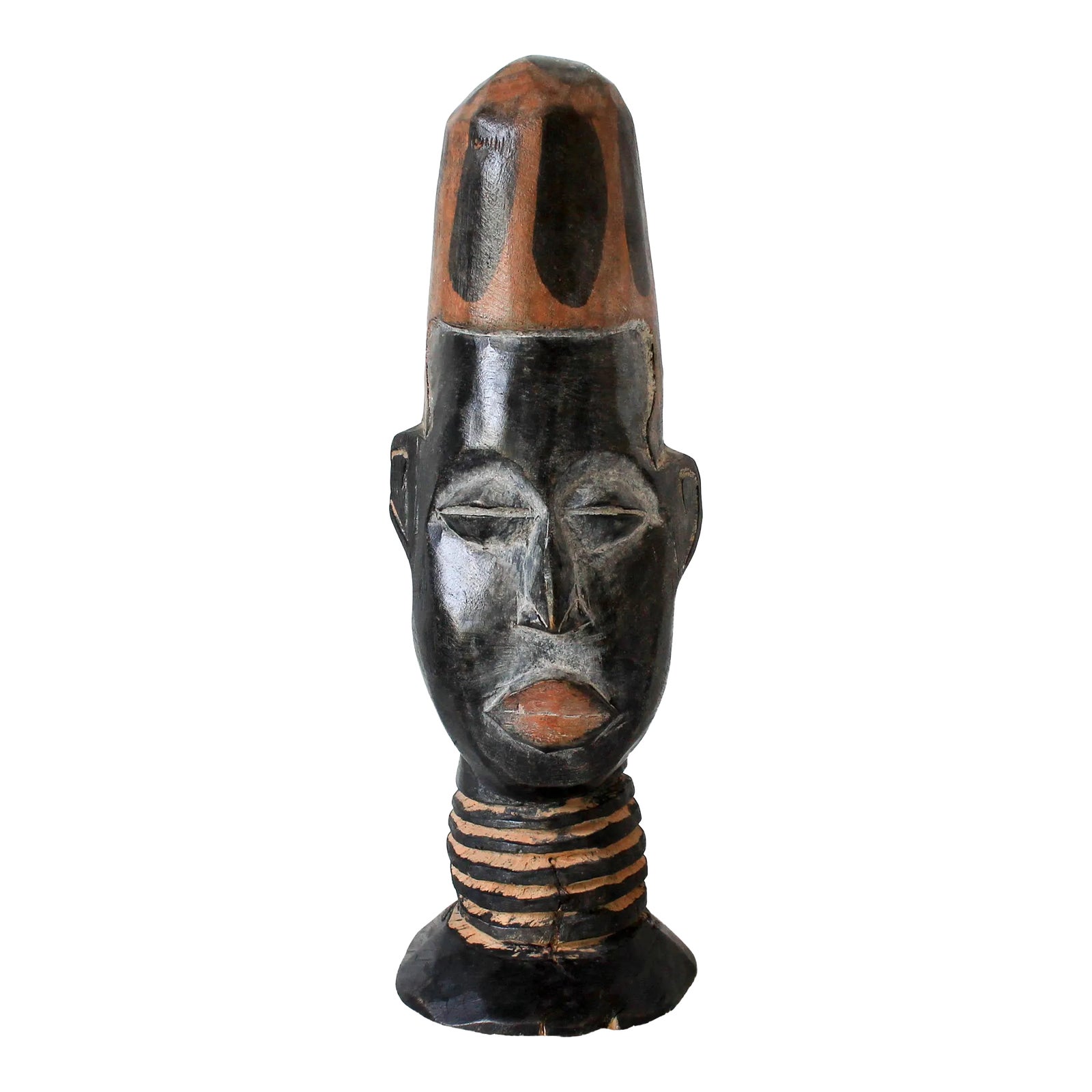 Vintage Hand Carved African Decorative Bust | Chairish