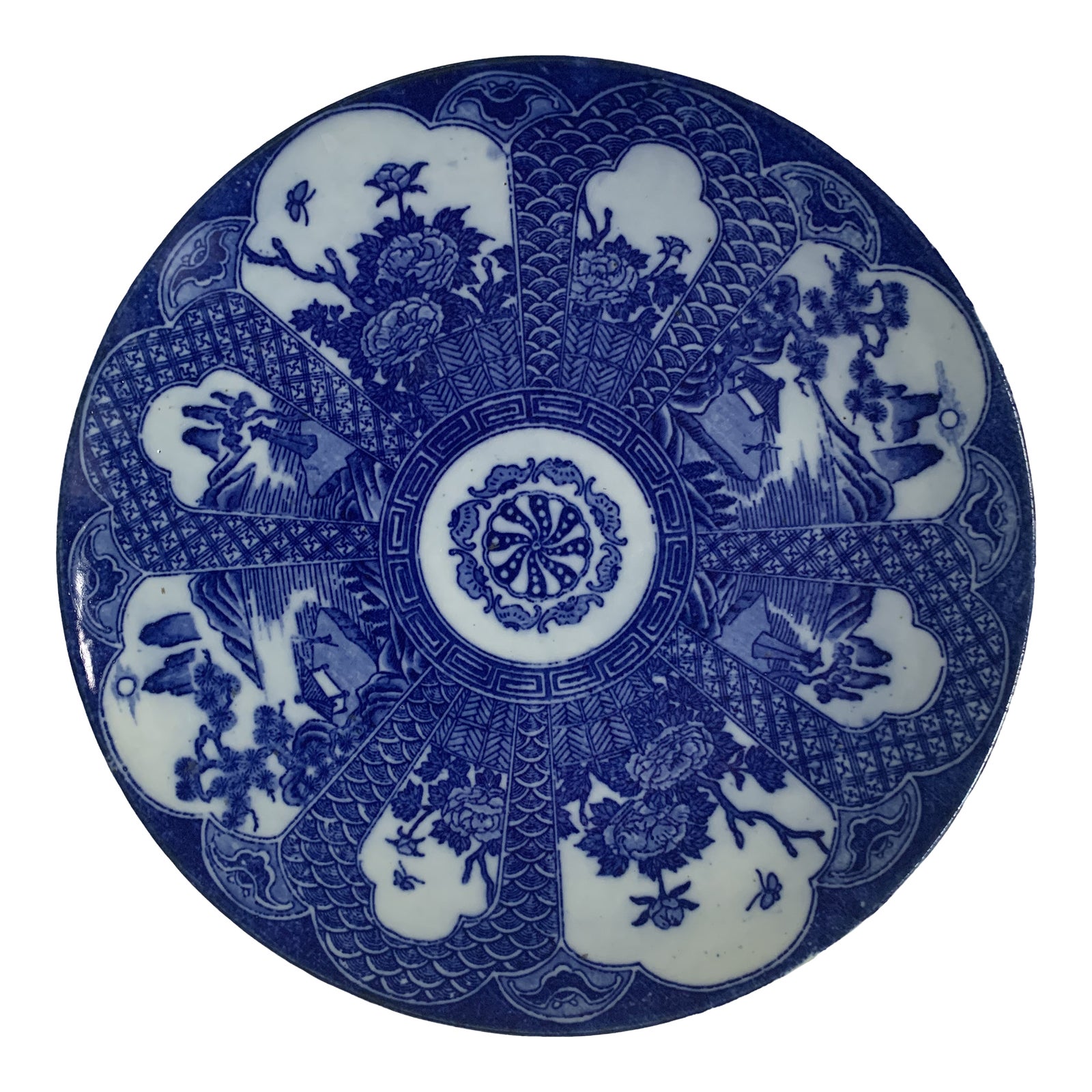19th Century Antique Japanese Arita Transferware Porcelain Charger ...